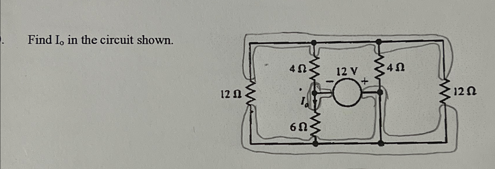 Solved Find Io ﻿in the circuit shown. | Chegg.com