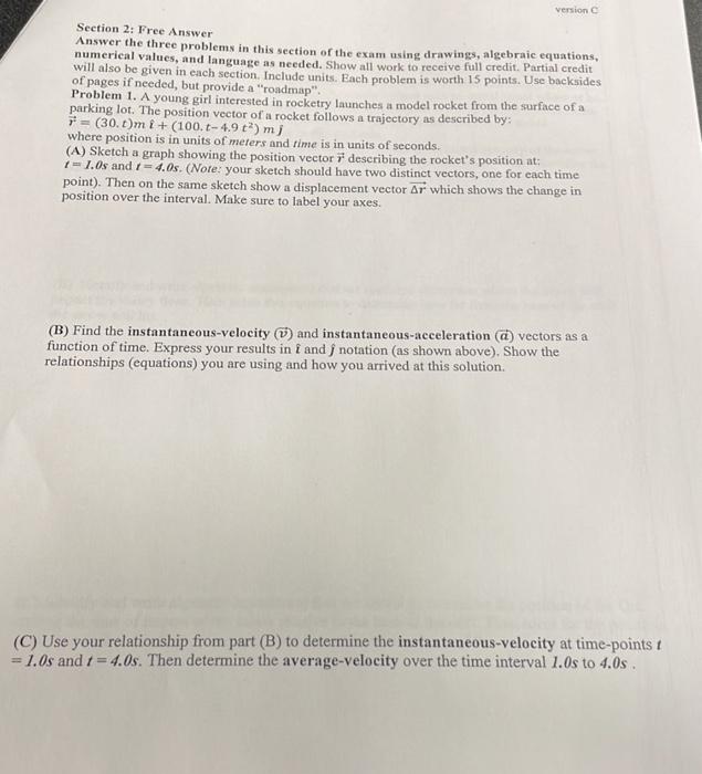 Solved Section 2: Free Answer Answer the three problems in | Chegg.com