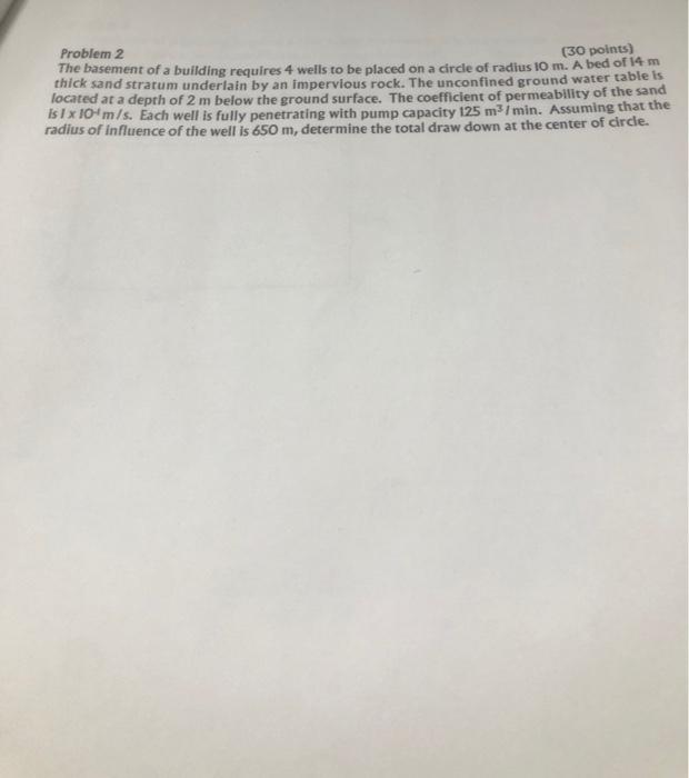 Solved Problem 2 (30 points) The basement of a building | Chegg.com