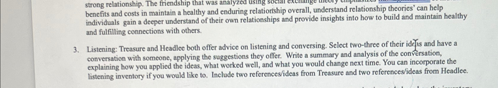 Solved benefits and costs in maintain a healthy and enduring | Chegg.com