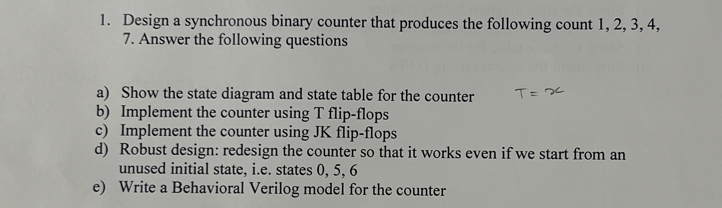 Solved Design a synchronous binary counter that produces the | Chegg.com