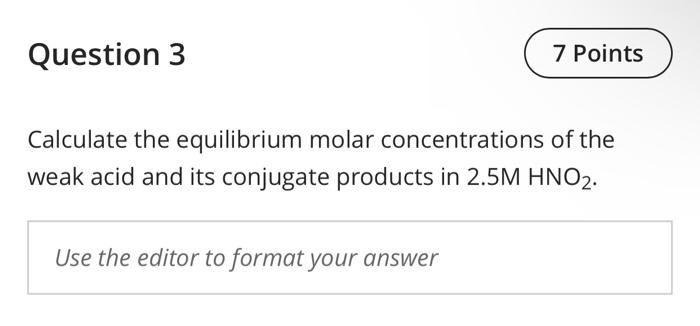 Solved Calculate the equilibrium molar concentrations of the | Chegg.com