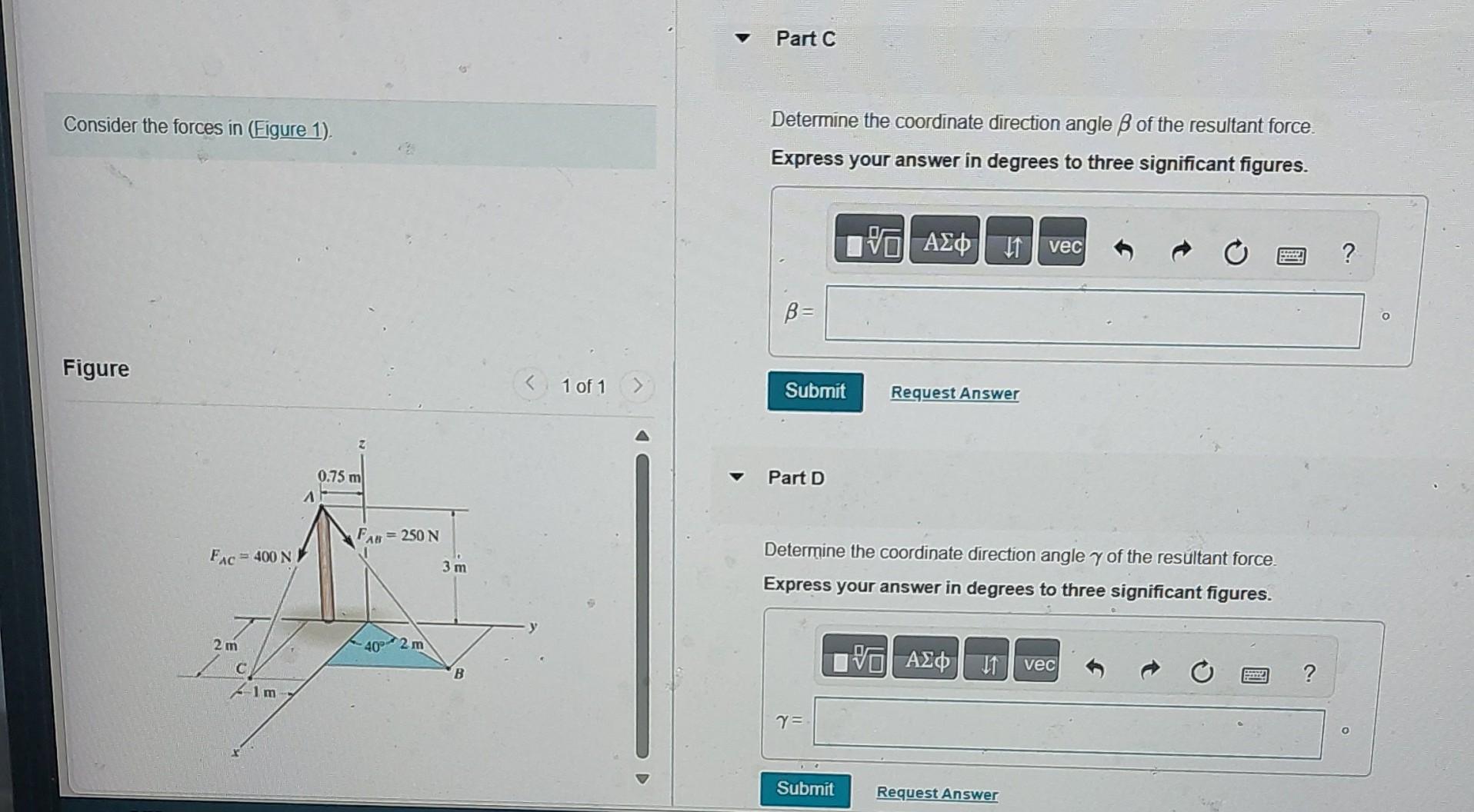 Solved Consider the forces in (Figure 1). Determine the | Chegg.com