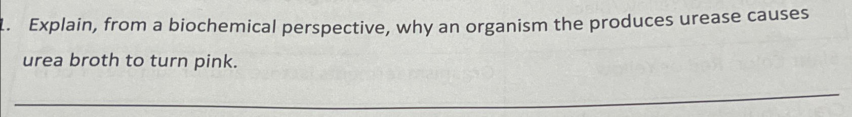 Solved Explain, from a biochemical perspective, why an | Chegg.com