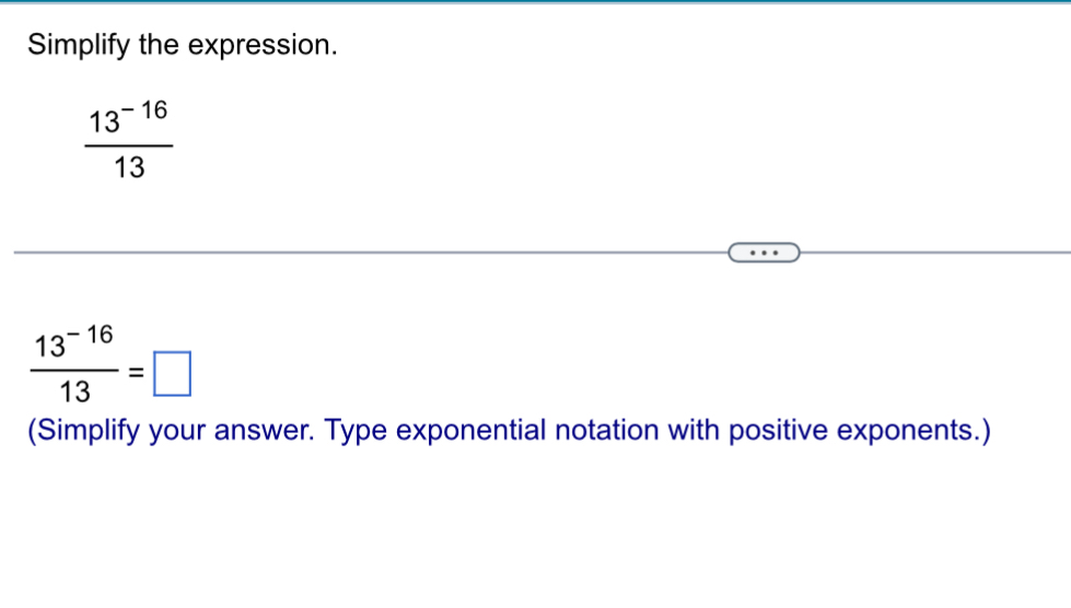 Solved Simplify the expression.13-161313-1613=(Simplify your | Chegg.com
