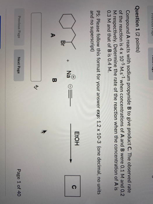 Solved Previous Page TURLI Question 1 (2 points) Compound A | Chegg.com