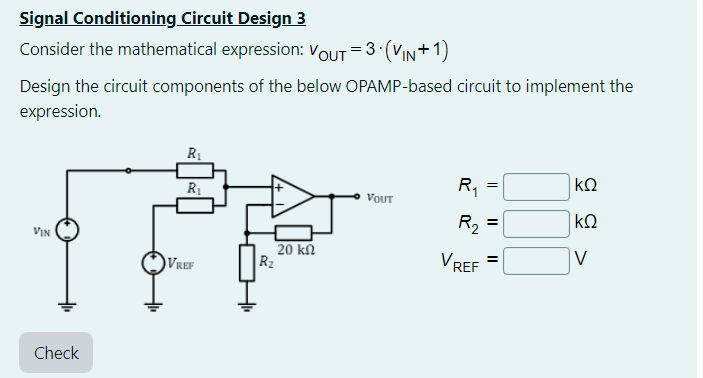 Solved Signal Conditioning Circuit Design 3Consider the | Chegg.com