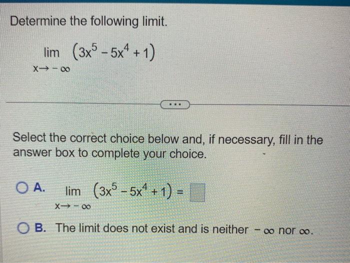 Solved Determine limx→∞f(x) and limx→−∞f(x) for the | Chegg.com