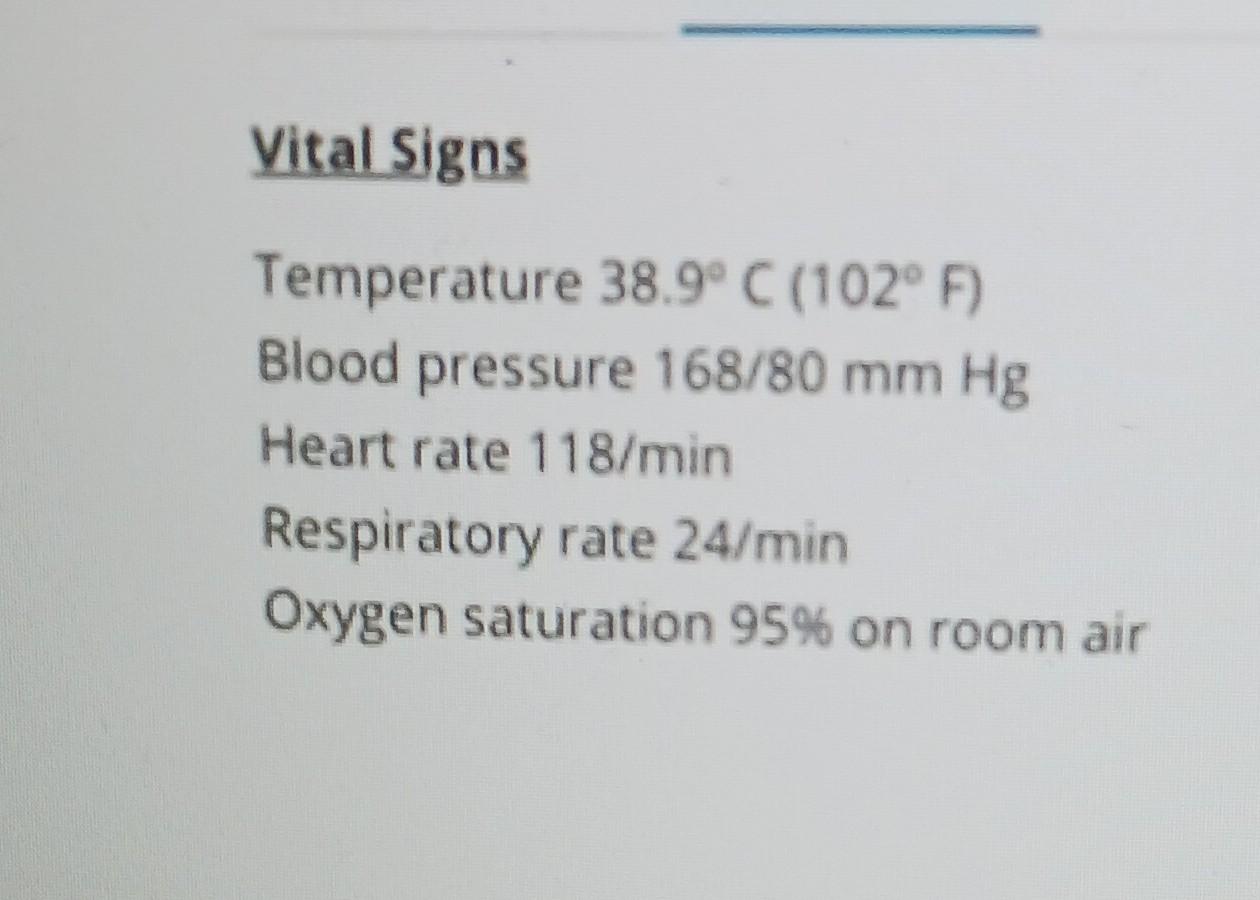 Solved Client admitted to the emergency department with a | Chegg.com