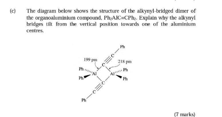 Solved (c) The diagram below shows the structure of the | Chegg.com