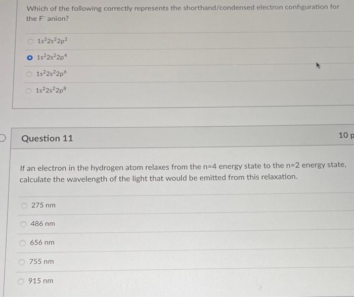 Solved Which of the following correctly represents the | Chegg.com