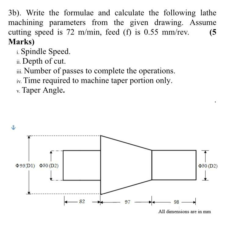 Solved 3b). Write the formulae and calculate the following | Chegg.com