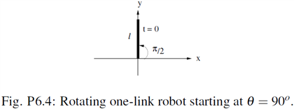 Solved The tip of the one-link robot is located at theta = | Chegg.com