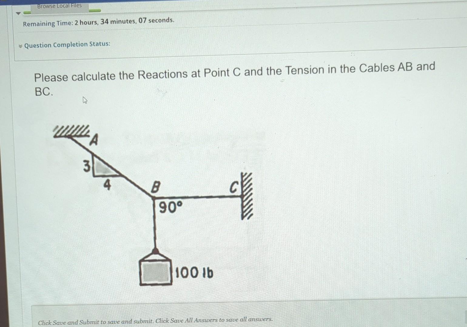 Solved Please calculate the Reactions at Point C and the | Chegg.com