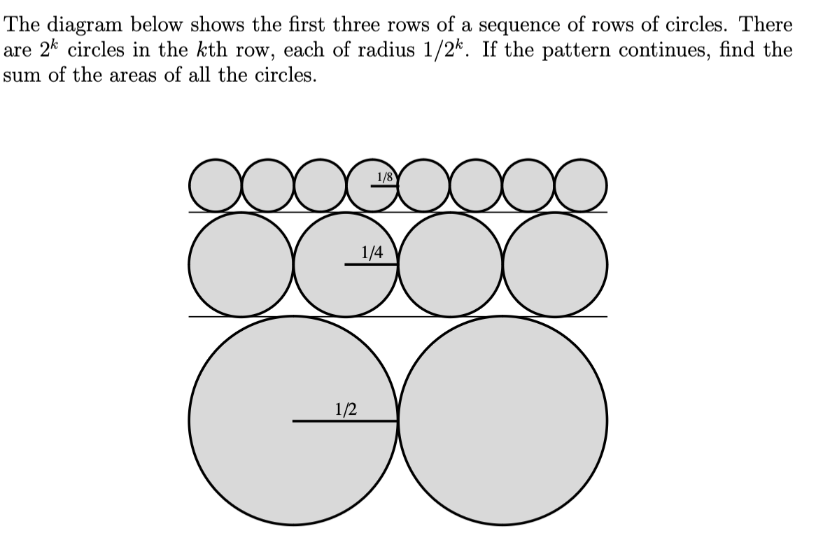 Solved The diagram below shows the first three rows of a | Chegg.com
