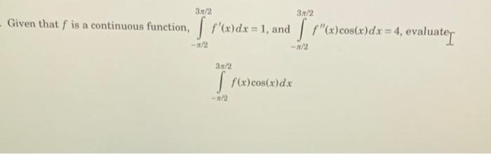 Solved Given that f is a continuous function, | Chegg.com