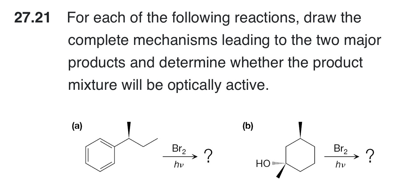 27.21 ﻿For each of the following reactions, draw | Chegg.com