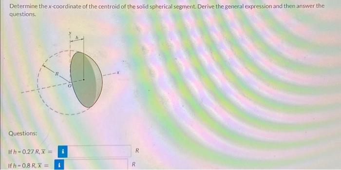 Solved Determine the x-coordinate of the centroid of the | Chegg.com