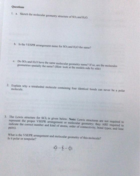 Solved Chemical Bonding and Melecular Mtodels Name: Report | Chegg.com