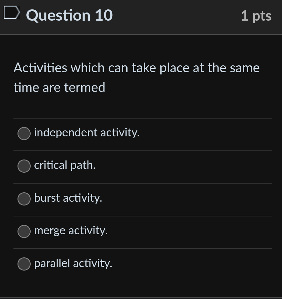 Solved Question 101 ﻿ptsActivities which can take place at | Chegg.com