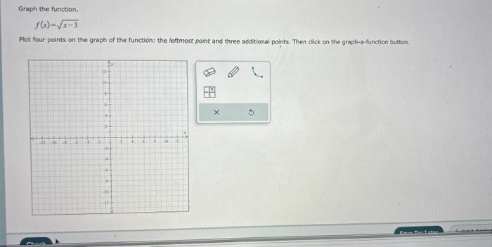 Solved Graph the function. f(x)=x−3 Plot four points on the | Chegg.com