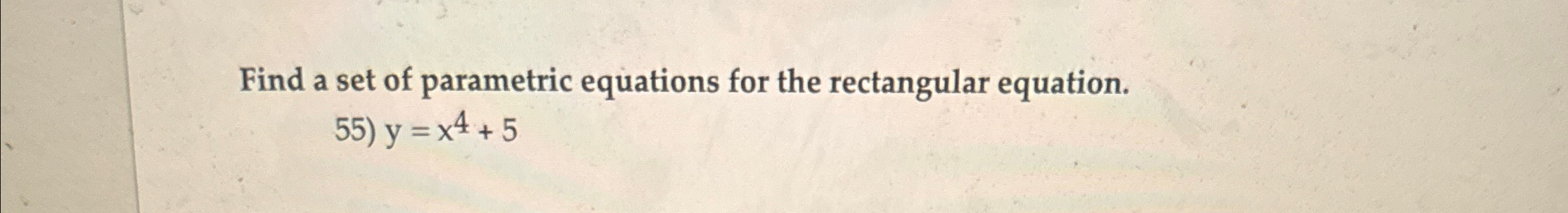 Solved Find a set of parametric equations for the | Chegg.com