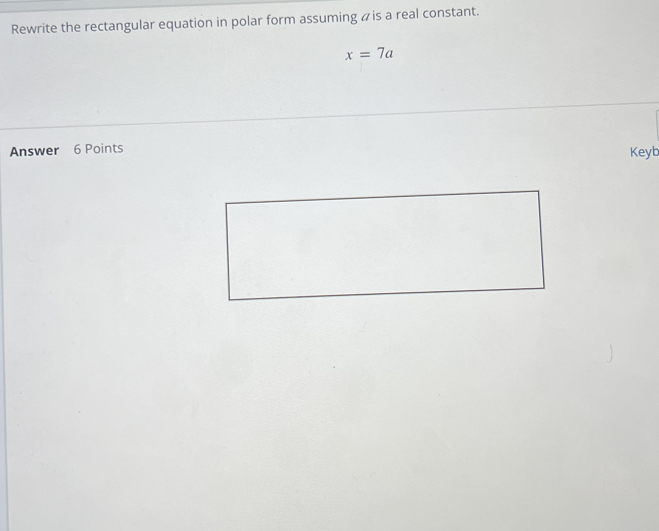 Solved Rewrite the rectangular equation in polar form | Chegg.com
