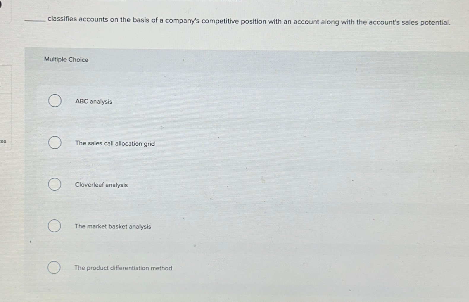Solved classifies accounts on the basis of a company's | Chegg.com
