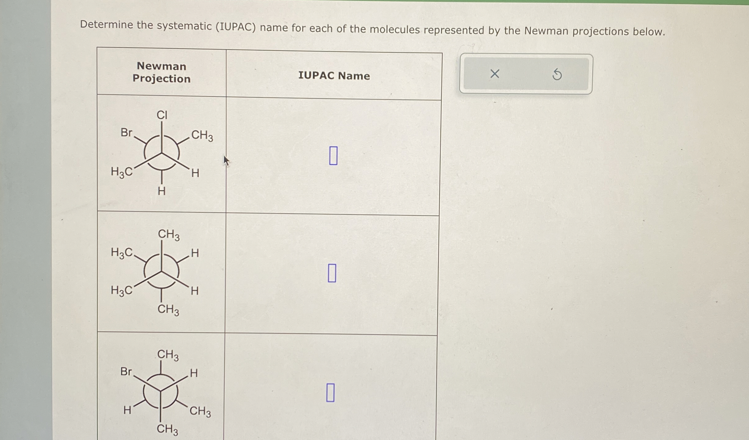 Solved Determine the systematic (IUPAC) ﻿name for each of | Chegg.com