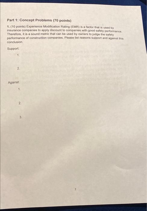Solved Part 2: Calculation Problems (80 points) 8. (25 | Chegg.com