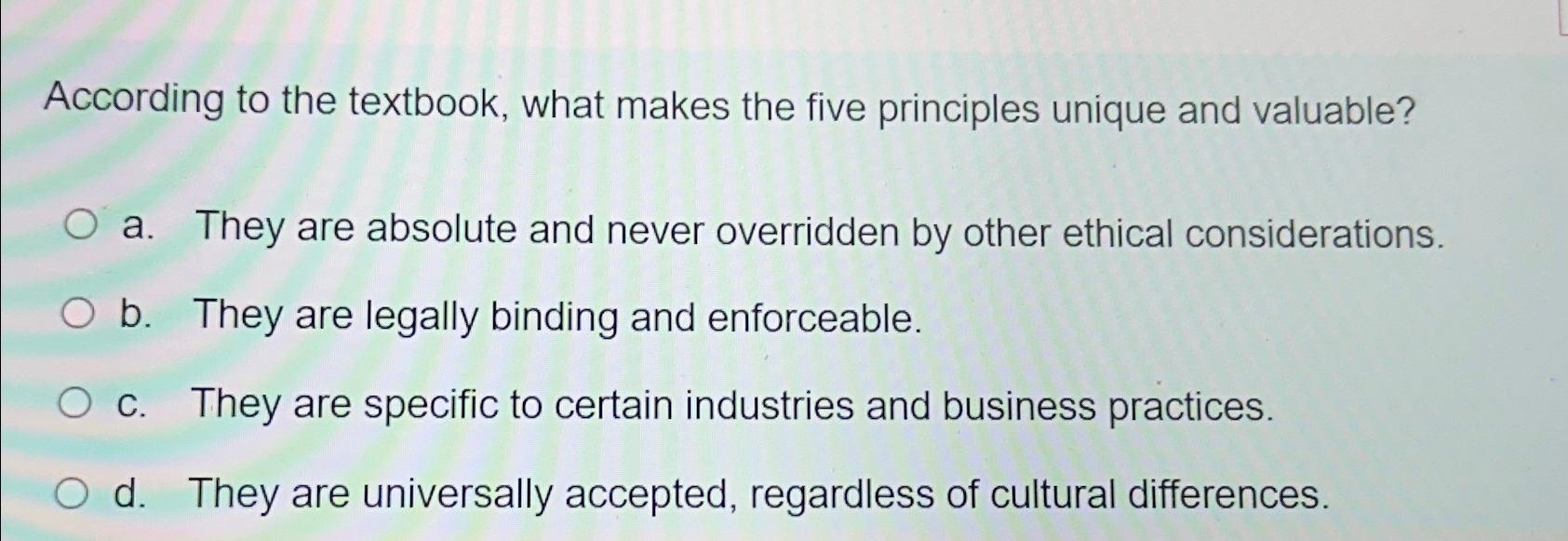 Solved According to the textbook, what makes the five | Chegg.com