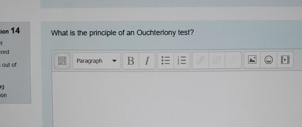 Solved cion 14 What is the principle of an Ouchterlony test? | Chegg.com