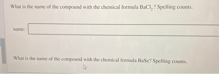 Solved What is the name of the compound with the chemical | Chegg.com