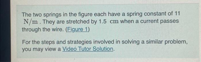 Solved The two springs in the figure each have a spring | Chegg.com
