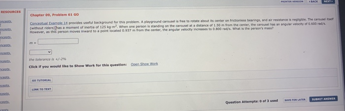 Solved PRINTER VERSION 4 BACK RESOURCES Chapter 09, Problem | Chegg.com
