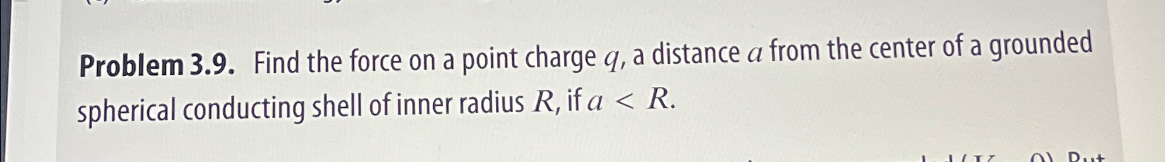 Solved Problem 3.9. Find the force on a point charge q, a | Chegg.com