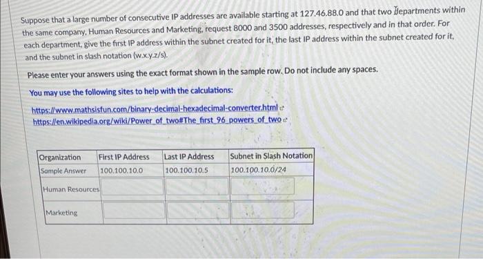 Solved Suppose that a large number of consecutive IP | Chegg.com
