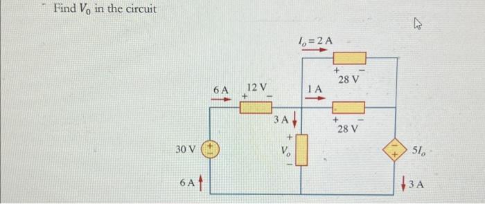 Solved Find V0 in the circuit | Chegg.com