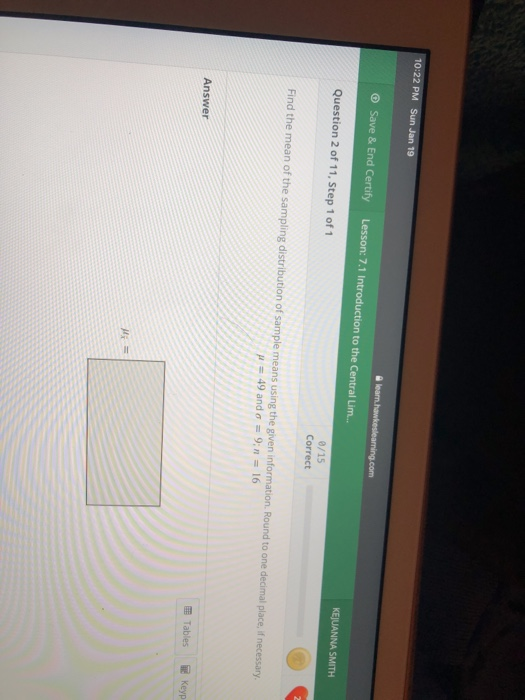 Solved 10:22 PM Sun Jan 19 learn.hawkeslearning.com Save & | Chegg.com