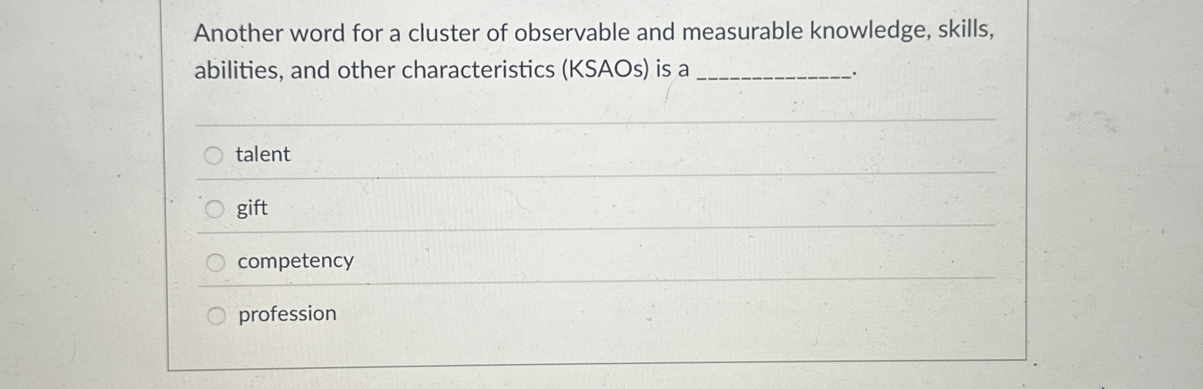 Solved Another word for a cluster of observable and | Chegg.com