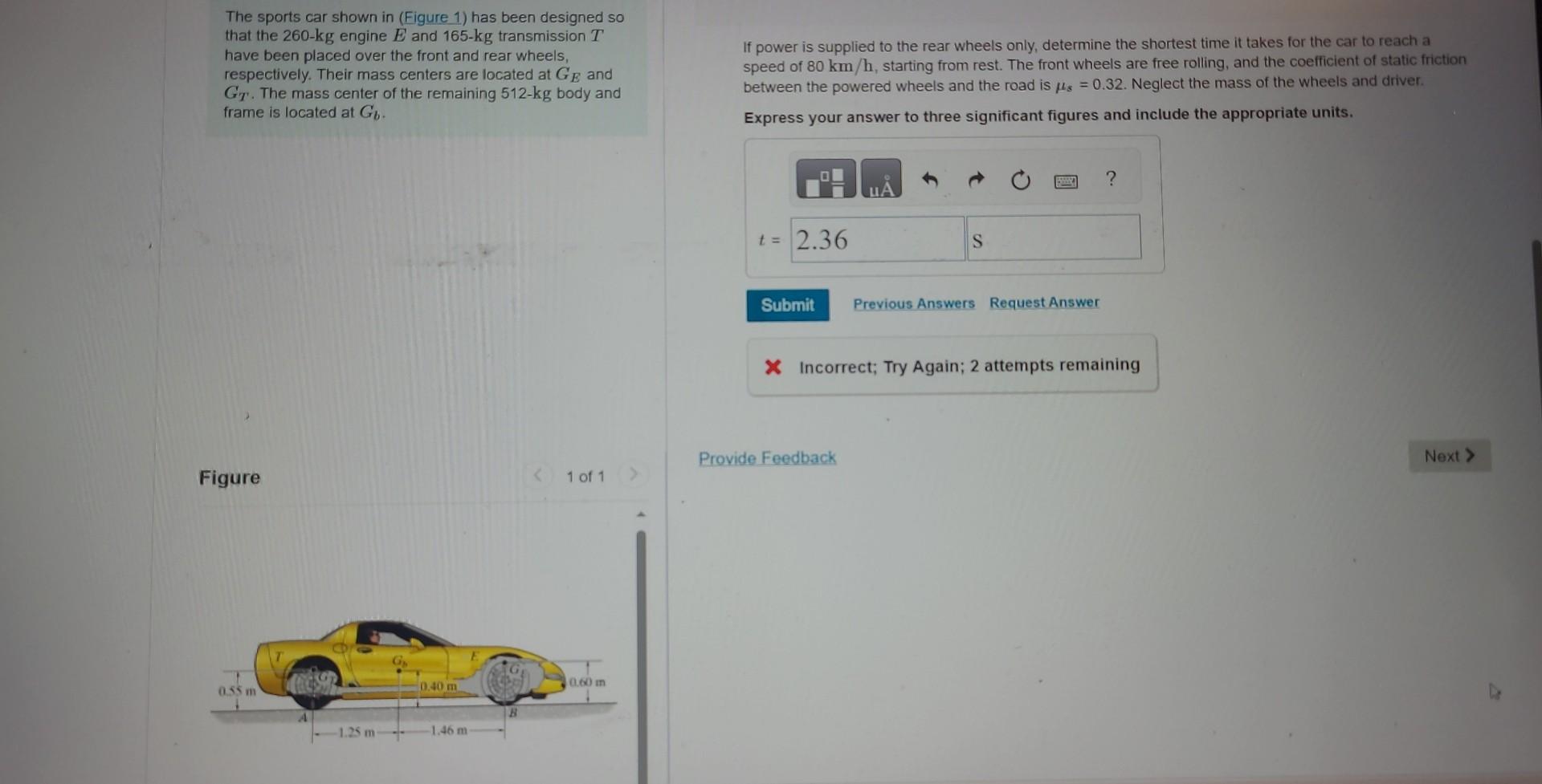 Solved The sports car shown in (Figure 1) has been designed | Chegg.com Solved The sports car shown in (Figure 1) has been designed | Chegg.com