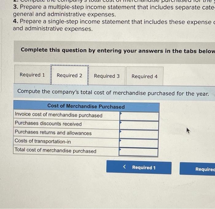 Solved Problem 4-3A Computing merchandising amounts and | Chegg.com
