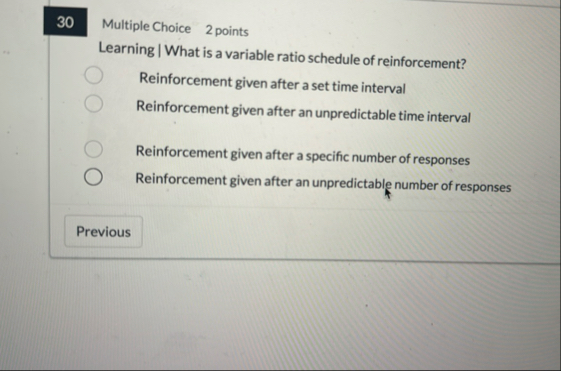 Solved 30Multiple Choice 2 ﻿pointsLearning | ﻿What is a | Chegg.com