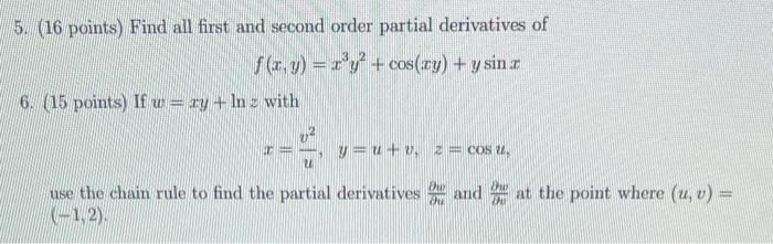 Solved 5. ( 16 points) Find all first and second order | Chegg.com Solved 5. ( 16 points) Find all first and second order | Chegg.com