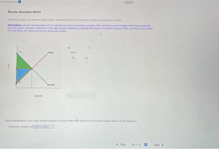 Solved 04 Assignment Review Question 04-01 Using the supply | Chegg.com