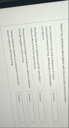 Solved Match the definition/description with the accurate | Chegg.com