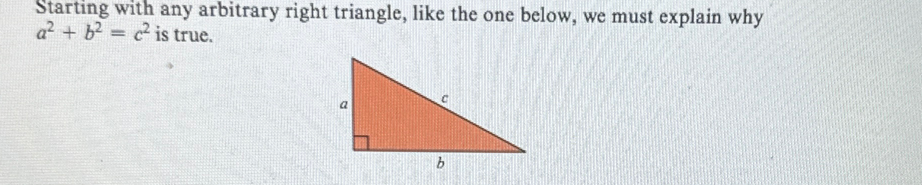 Solved Starting with any arbitrary right triangle, like the | Chegg.com