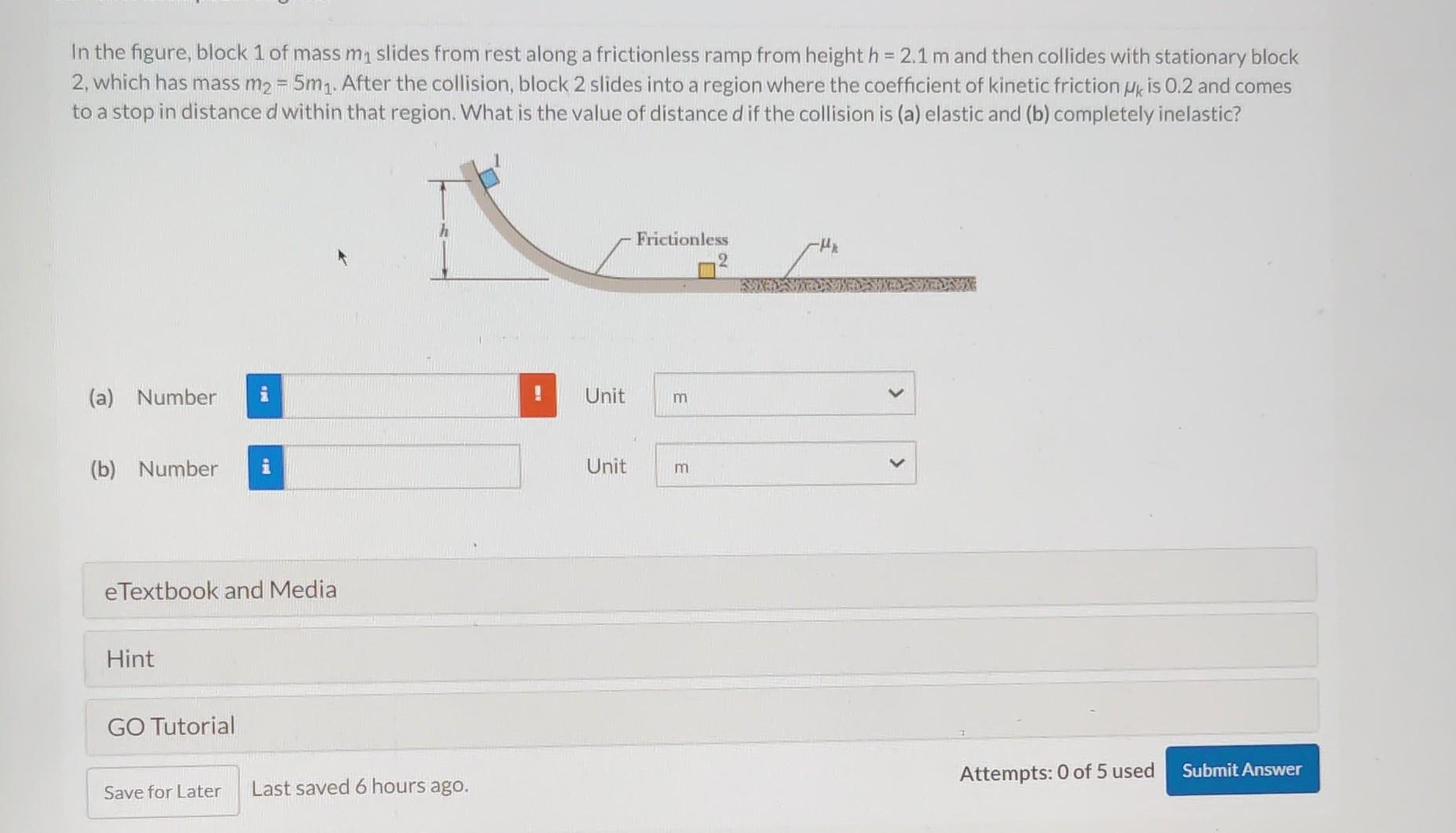 Solved In the figure, block 1 of mass m1 slides from rest | Chegg.com