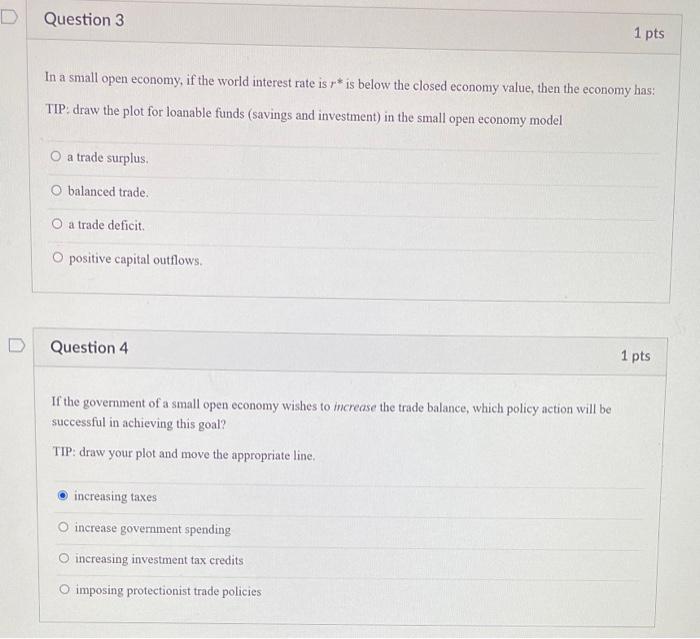 Solved In a small open economy, if the world interest rate | Chegg.com