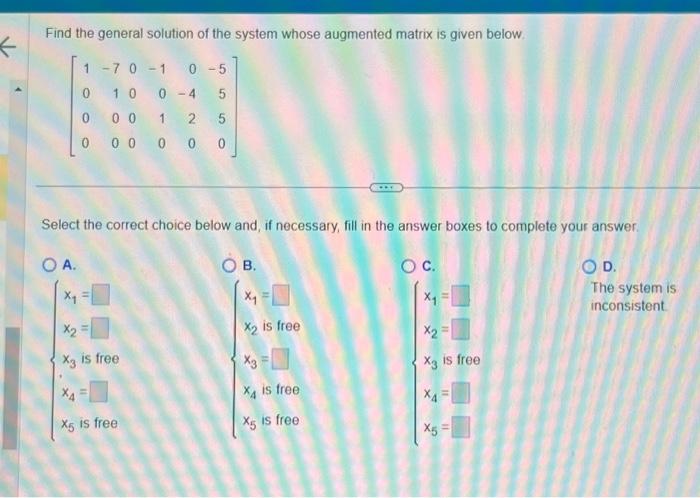 Solved Find the general solution of the system whose | Chegg.com